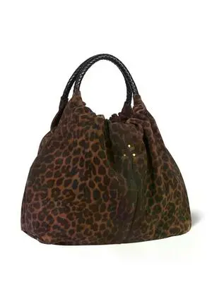 Jérôme Dreyfuss Gordi M Leopard Print Tote Bag
