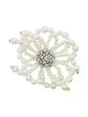 N°21 Flower Pearl Brooch - White