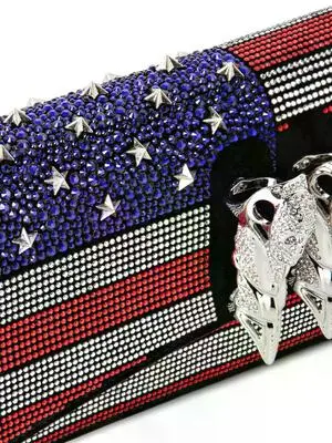 Philipp Plein Us Flag Strass Claw Clutch