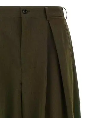 Comme Des Garçons Herringbone Pleated Trousers