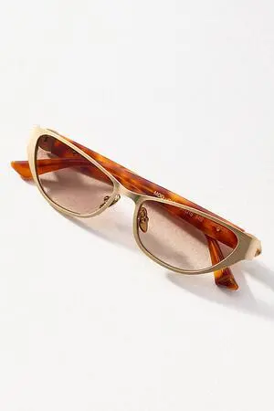 POPPY LISSIMAN Slim Cat-eye Sunglasses - Gold