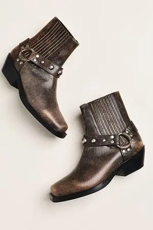 BIBI LOU Moto Ankle Boots - Marron