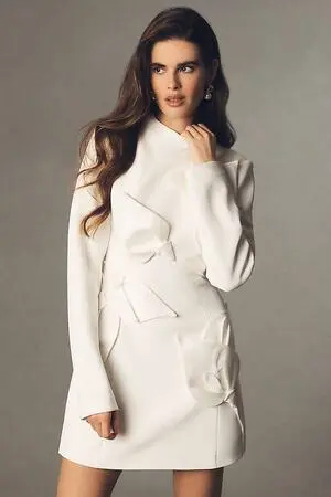 cinq a sept seferina draped long sleeve jersey dress Cinq à Sept Seferina Dress in Navy – shopatanna