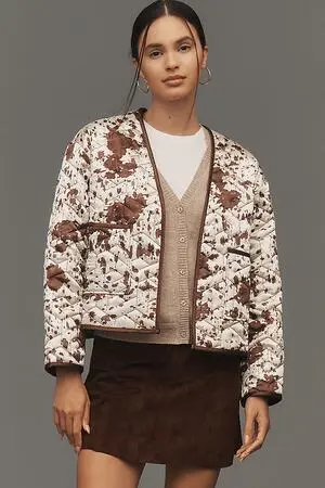 Maeve Printed Quilted Jacket Top