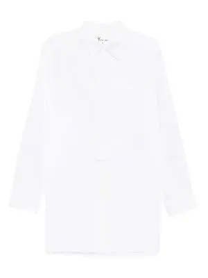 Yohji Yamamoto Buttoned-up Long-sleeved Shirt - White