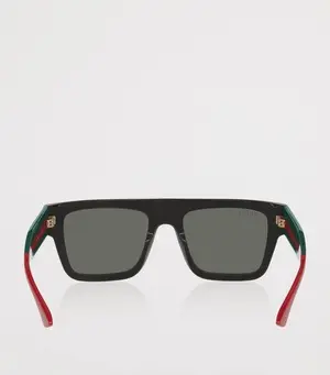 Gucci Acetate Rectangle Sunglasses - Black