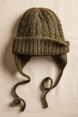 Free People Orla Chunky Trapper Hat - Olive