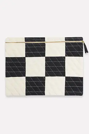 ANCHAL Checkered Laptop Sleeve - Charcoal