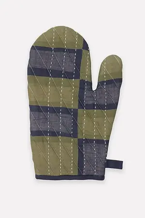 ANCHAL Trellis Colorblock Oven Mitt - Pine
