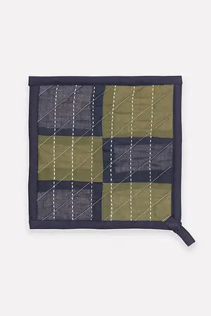 ANCHAL Trellis Colorblock Pot Holder - Pine
