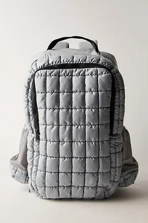 Free People Quilted Backpack - Sterling Blue