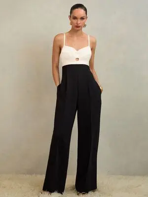 REISS Darcey Atelier Colorblock Jumpsuit