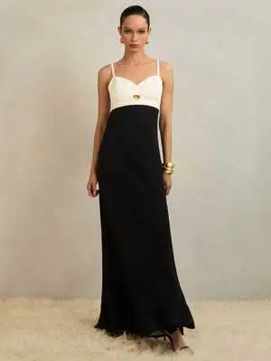 REISS Atelier Colour-block Maxi Dress