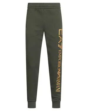 EA7 Pants Military Size Cotton, Polyester - Green