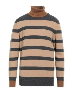 DONDUP Striped Wool And Cashmere Turtleneck