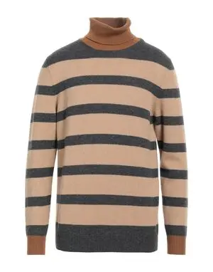 DONDUP Striped Wool And Cashmere Turtleneck