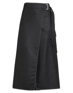 Brunello Cucinelli Midi Virgin Wool Wrap Skirt