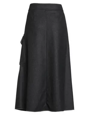 Brunello Cucinelli Midi Virgin Wool Wrap Skirt