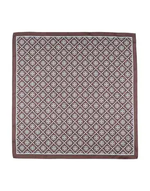 Tory Burch Scarf Dark Polyester, Silk - Brown