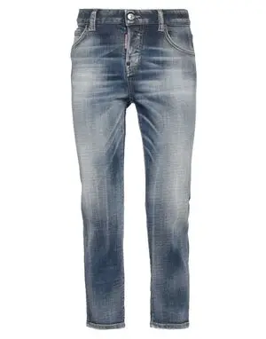 Dsquared2 Tapered Jeans With Brand Logo - Blue