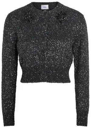Erdem Embellished Alpaca-blend Cardigan