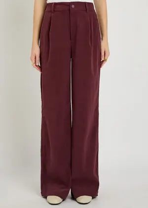 Varley Wide-leg Corduroy Trousers - Chocolate