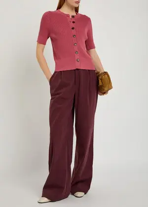 Varley Wide-leg Corduroy Trousers - Chocolate