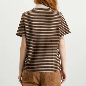 DAMSON MADDER Relaxed Fit Striped T-shirt With Embroidered Branding