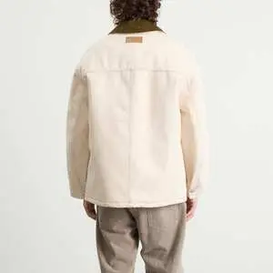 Ami Cotton Twill Worker Jacket - Ecru