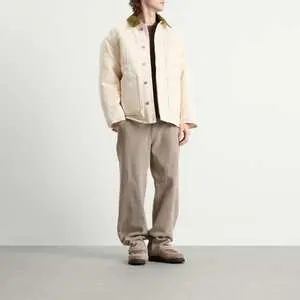 Ami Cotton Twill Worker Jacket - Ecru