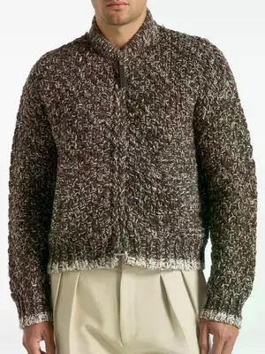 Manière De Voir Speckled-knit Bomber Jacket