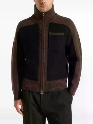 Manière De Voir Zip-fastening Colour-block Cardigan