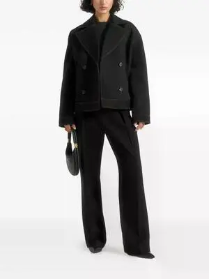 Manière De Voir Mika Double-breasted Tailored Jacket With Contrast Stitching
