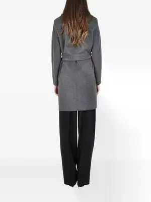 Max Mara Belted Wool Coat - Grey