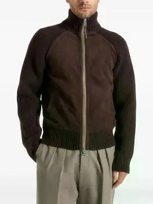 Manière De Voir Faux-suede & Knit Jacket