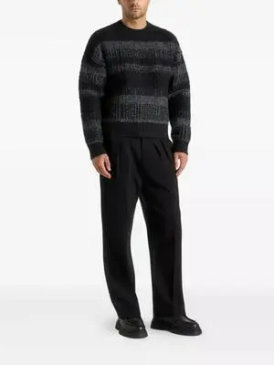 Manière De Voir Ayden Checked-pattern Knit Sweater