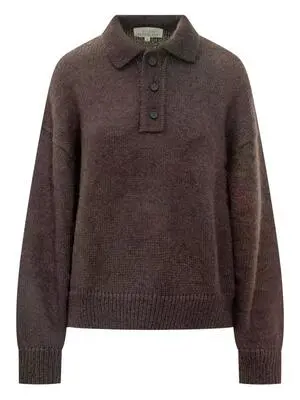 Studio Nicholson Buttoned Polo Shirt - Brown