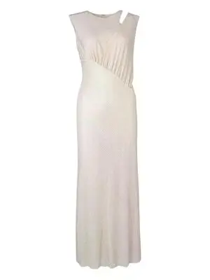 SELF-PORTRAIT Cut-out Embellished Midi Dress - Neutrals