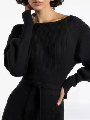 Manière De Voir Raya Off-shoulder Playsuit With Balloon Sleeves And Belt