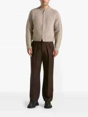 Manière De Voir Gaby Zip-fastening Cable-knit Cardigan