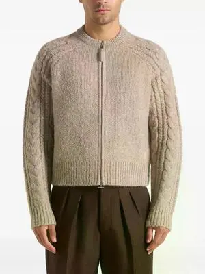 Manière De Voir Gaby Zip-fastening Cable-knit Cardigan