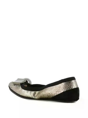 DOVE NUOTANO GLI SQUALI Embellished Ballet Flats - Silver