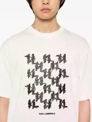 Karl Lagerfeld Monogram-embossed T-shirt