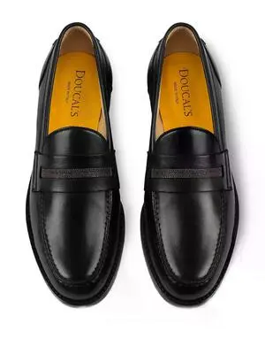 DOUCAL'S Stud-embellished Leather Loafers
