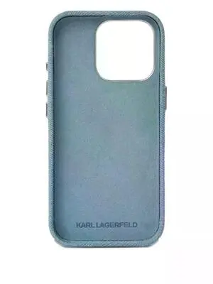 Karl Lagerfeld Signature-logo Denim Iphone Case