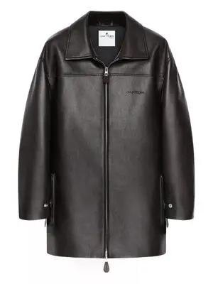 COURREGES Oversized Leather Jacket