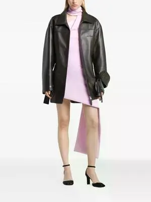 COURREGES Oversized Leather Jacket