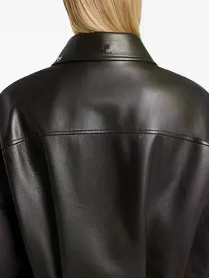 COURREGES Oversized Leather Jacket