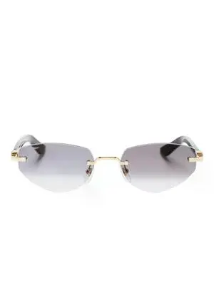 Cartier Geometric-Frame Sunglasses Black