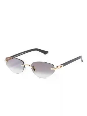 Cartier Geometric-frame Sunglasses - Black